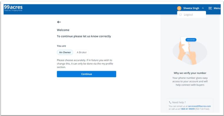 Step-by-step guide to post your property on 99acres
