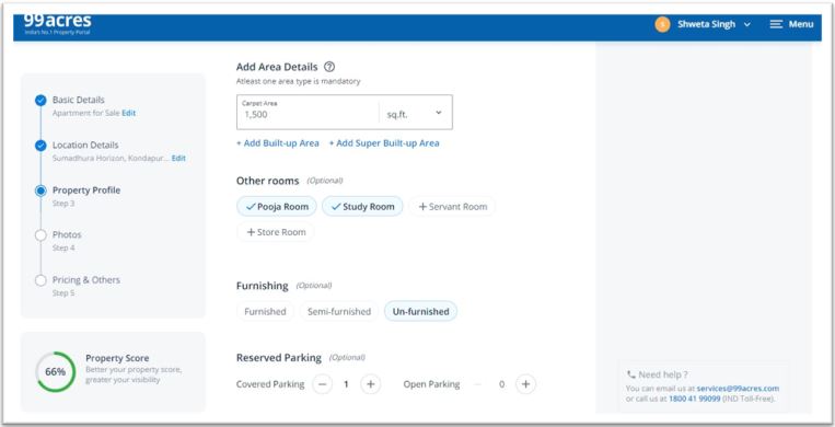 Step-by-step guide to post your property on 99acres