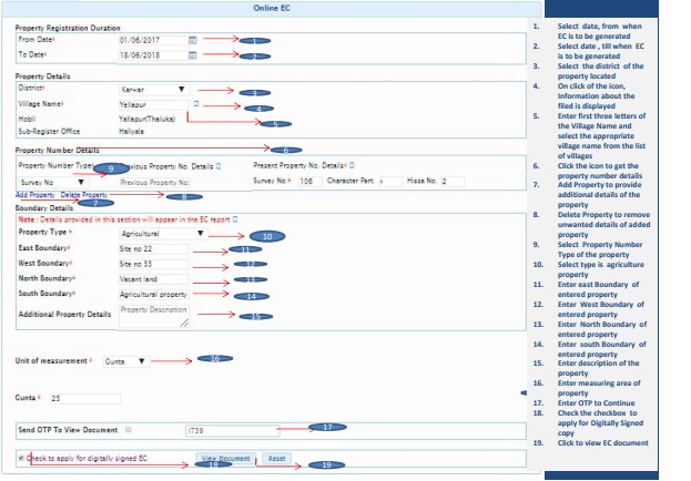Kaveri Online (2023): View EC Karnataka Online, Stamp duty, Property ...