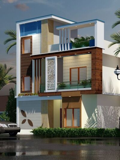 20+ 15 feet Front Elevation Single Floor, Double Floor, With Shop Elevation