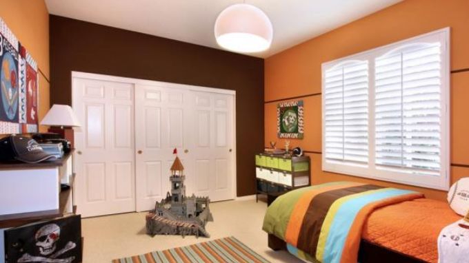 25+ Orange Two-Colour Combination for Bedroom Walls: Latest Designs for ...