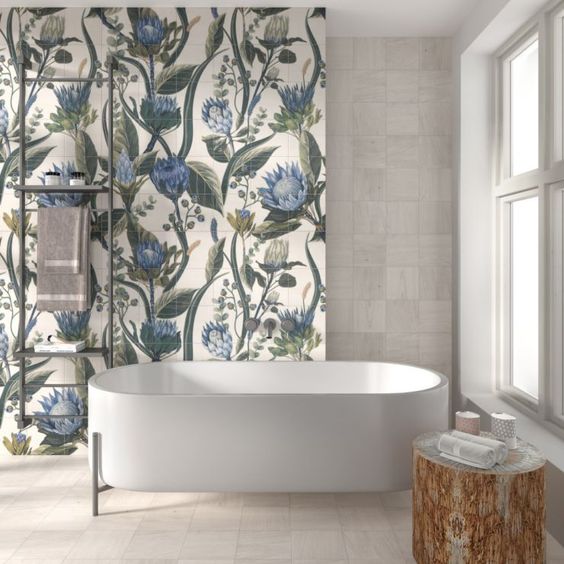 Flower Tiles Design: 20+ Ideas to add floral decor in your bathroom ...