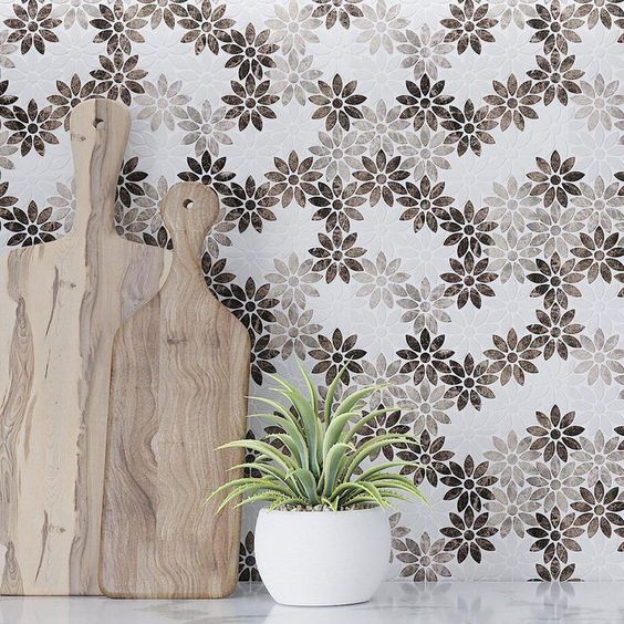 Flower Tiles Design: 20+ Ideas to add floral decor in your bathroom ...