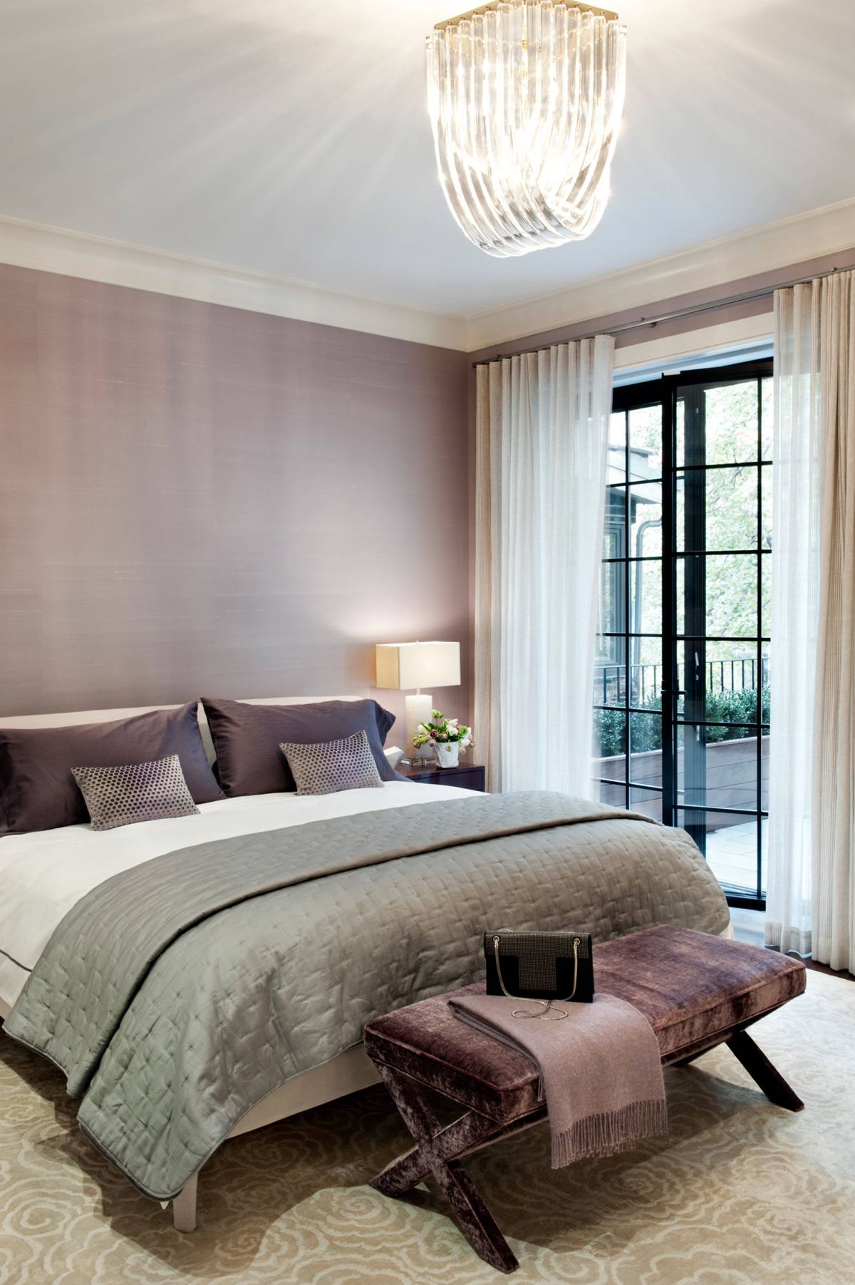 Lavender And Silver Bedroom