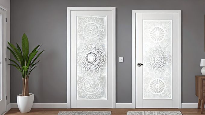 30+ Frosted Glass Designs For Main Doors, Pooja Room, Kitchens, Bathroom