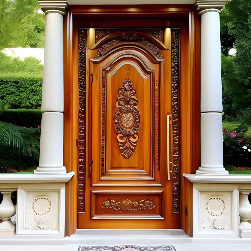 20+ Flower Wood Carving Designs for Main Door Trending in 2023