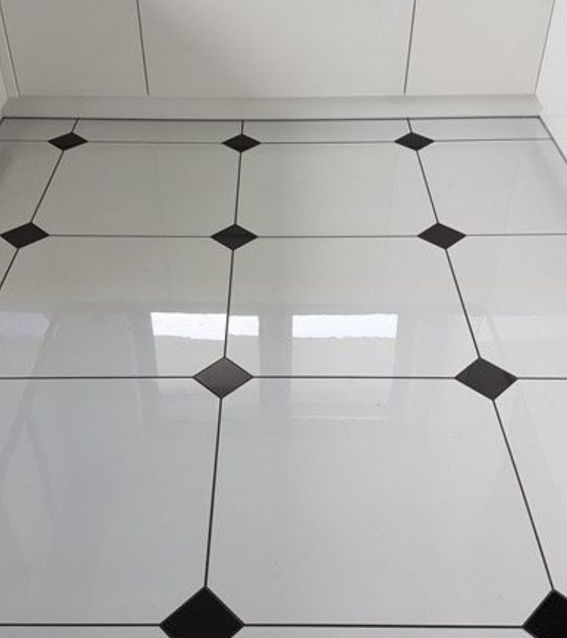 40+ White Floor Tiles for Your Living Room, Bathroom