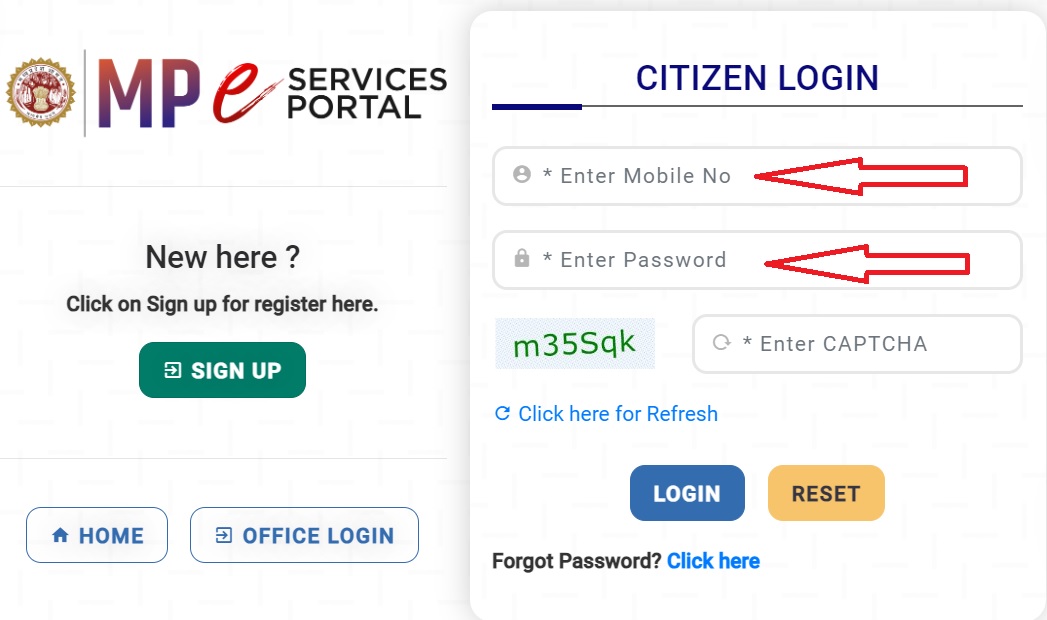 MP e-Services: Login, Registration, Departments, Services ...