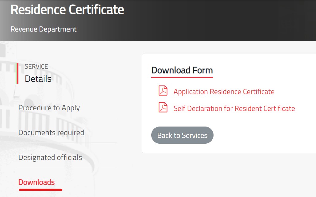 Goa online portal: Login Process, Services Offered, Apply & Download Residence Certificate