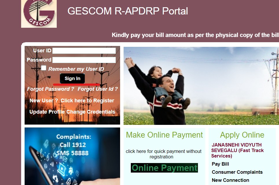 GESCOM: Login, Online Bill Payment, Bill Details, Helpline Number & Apply for New Connection