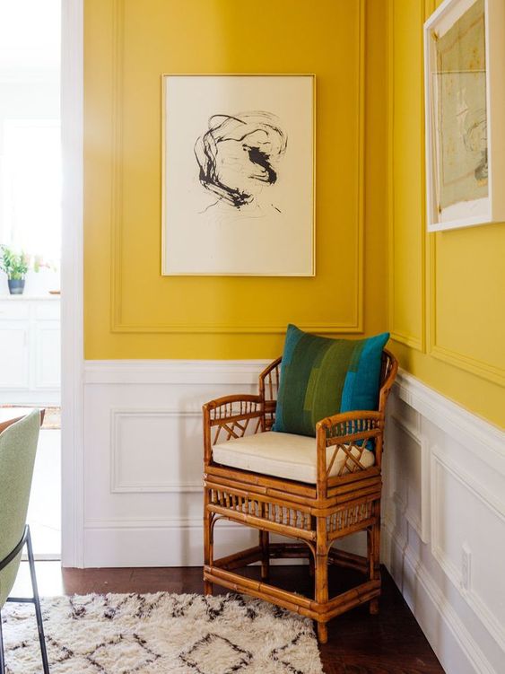 Living Room Design Yellow Walls | Baci Living Room