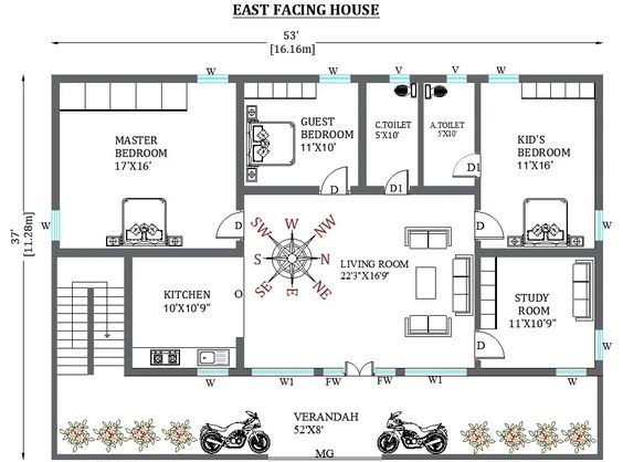 20+ Brilliant 3 Bedroom House Plans with Garden, Shop & More