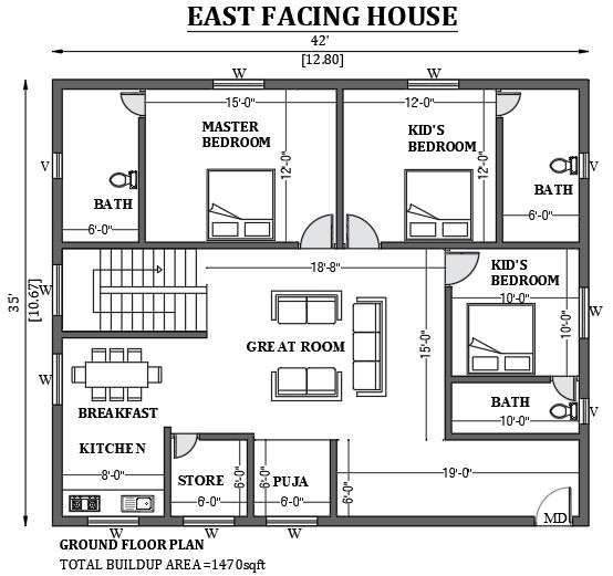 20+ Brilliant 3 Bedroom House Plans with Garden, Shop & More