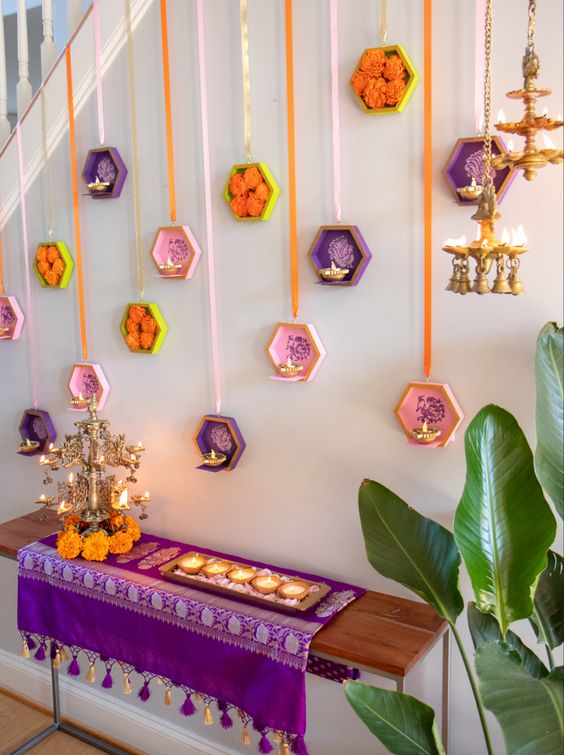 35+ Diwali Mandir Decoration Ideas with Diyas, Flowers & More