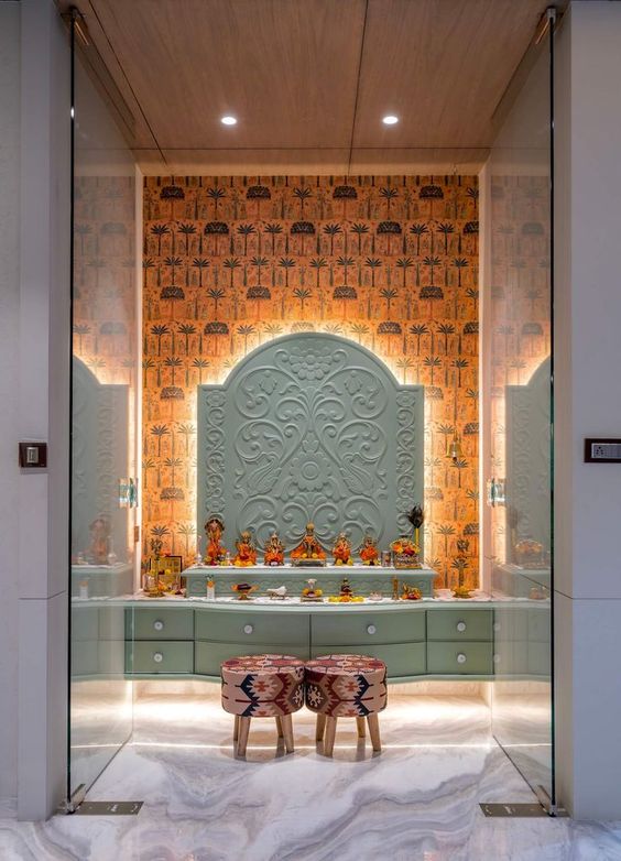 20 Modern Home Temple Designs: Ideas with Wood, Door & More