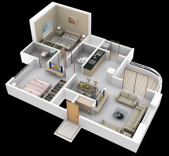 25 Amazing 2BHK Flat Designs: Ideas, Sizes, Cost & More