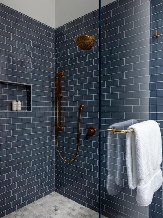 15+ Blue Bathroom Tiles Designs: Use Area Ideas, Pros & Cons